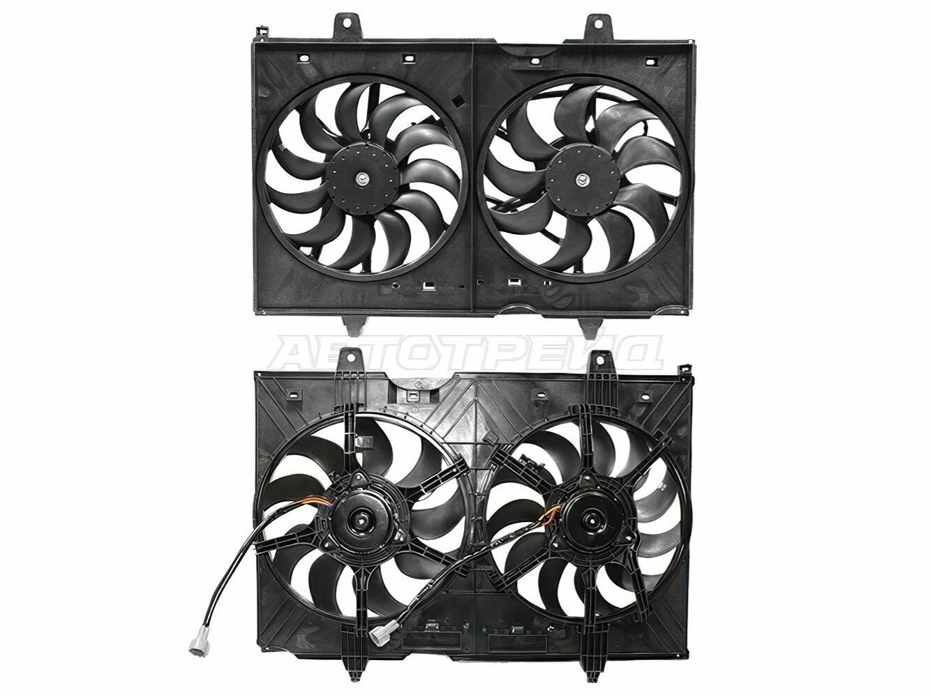 Диффузор радиатора двойной в сборе для Ниссан Rogue, ИксТрейл арт STDT072000 SAT