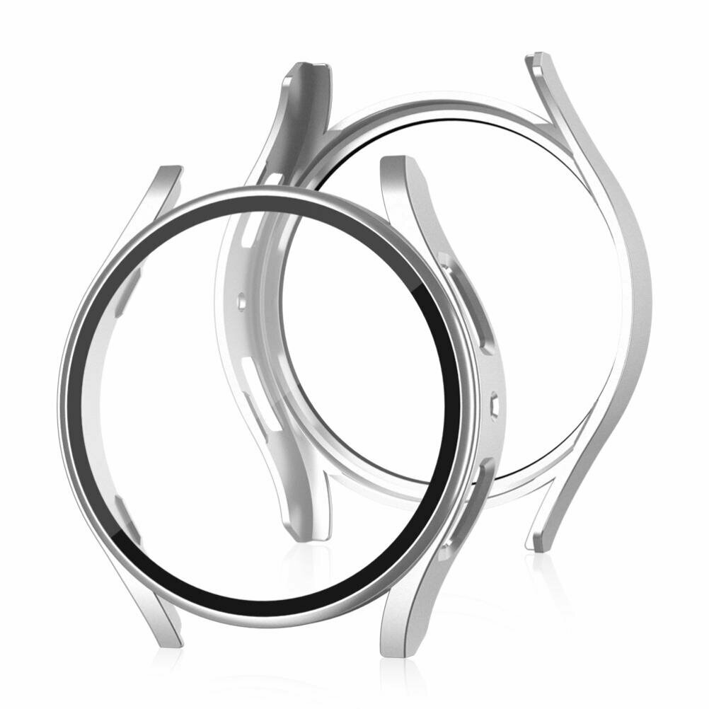 Корпус из закаленного стекла в корпусе для ПК, совместимый для Samsung Galaxy Watch5 40 44 45 мм, противоударные защитные чехлы для умных часов