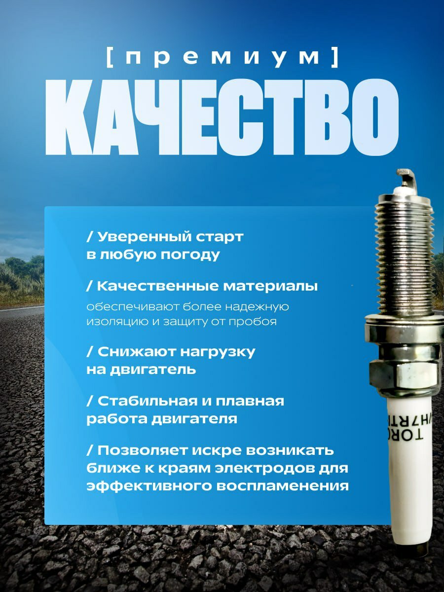 Свечи зажигания иридиевые 4 шт. Chery Tiggo 4, 8 Pro / Exeed LX, TXL, Kaiyi E5, Jetour T2, Jaecoo J7 1.6T / LDK8RTIP