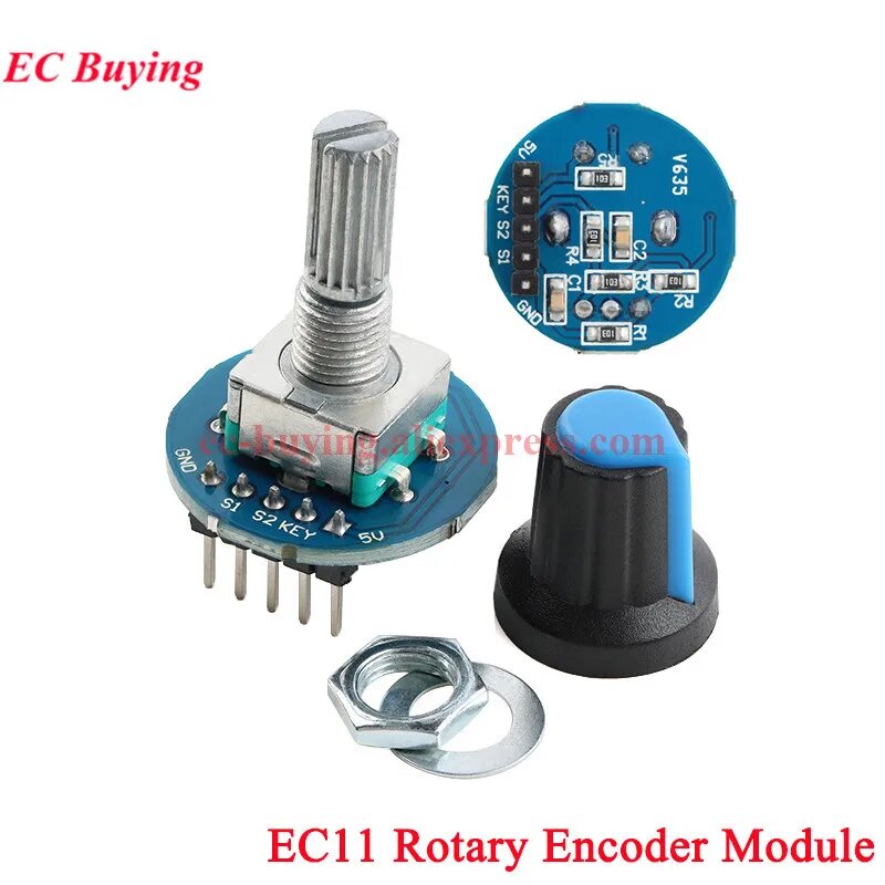 Энкодер поворотный EC11 KY-040 1pc, EC11 Rotary Encoder