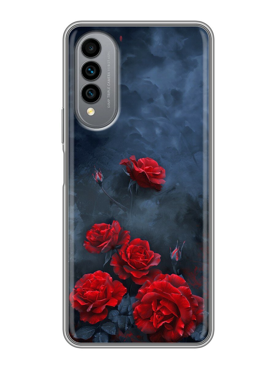 Чехол для Wiko T50 с принтом Розы (Вико Т50)