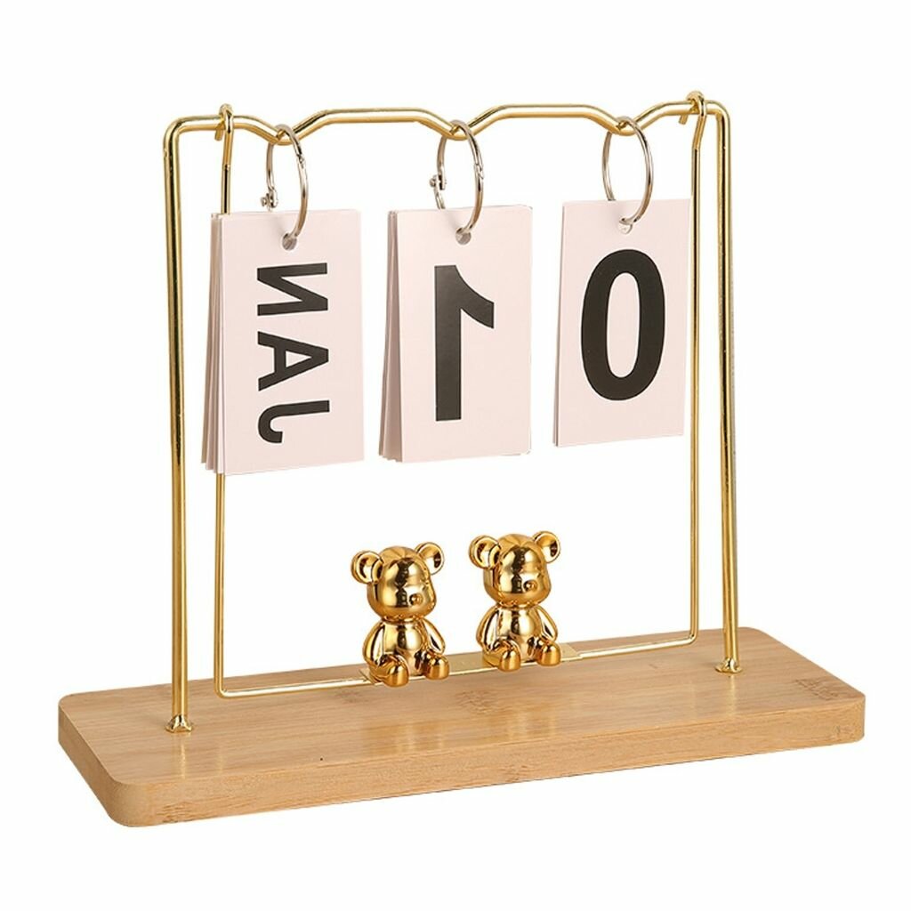 Декоративный перекидной календарь для домашнего декора, Железные кольца для постоянного переплета