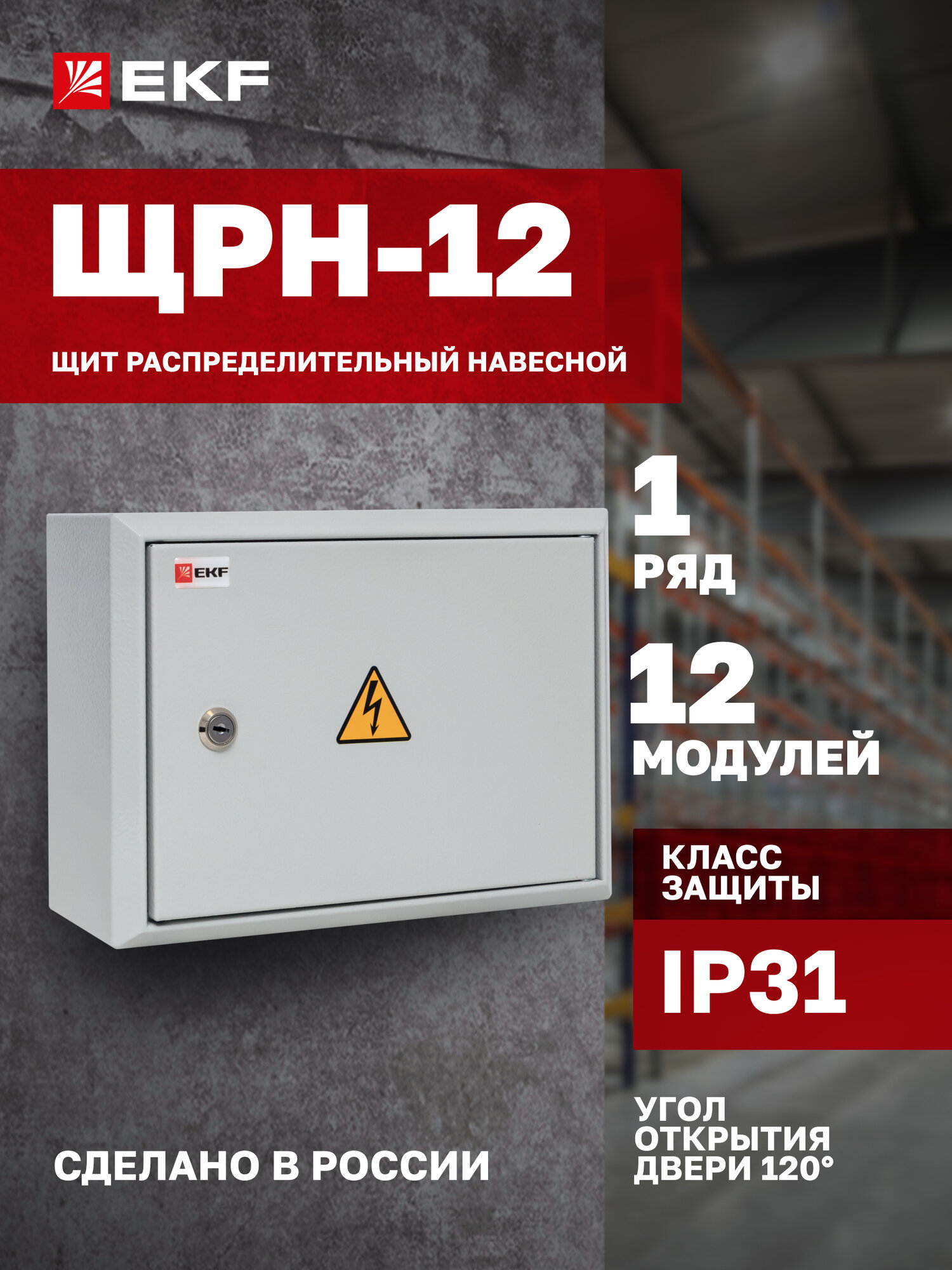 Щит распределительный навесной металлический EKF PROxima ЩРН-12 (220х300х120) IP31