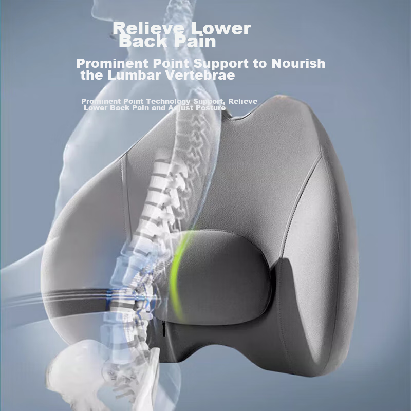 Jing Yanxian Lumbar Support Cushion, Office Chair Back Support, Car Seat Lumbar Pad, Back Brace for Long Sitting, Ergonomic Design