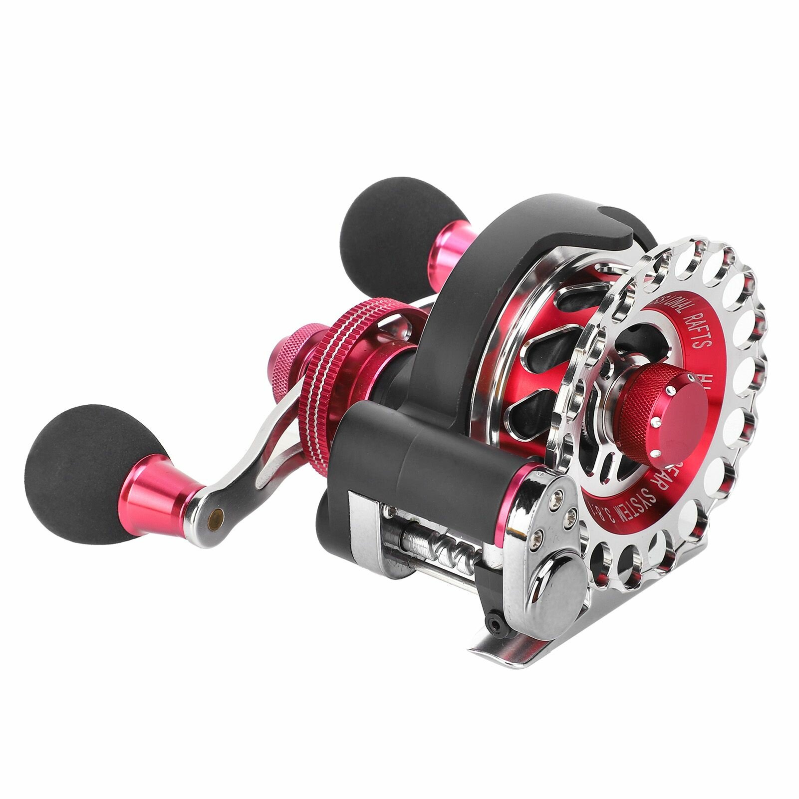 Катушка для ловли рыбы B65 Portable Fishing Reels 10+1 BB 2.6:1 Gear Ratio Fishing Raft Wheel Accessory(Леворукая модель)