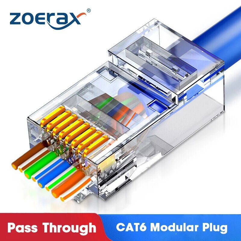 ZoeRax Проходной разъем RJ45 Cat6/Cat5e
