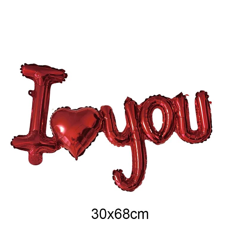Красные шары "I love you" 30x68 см