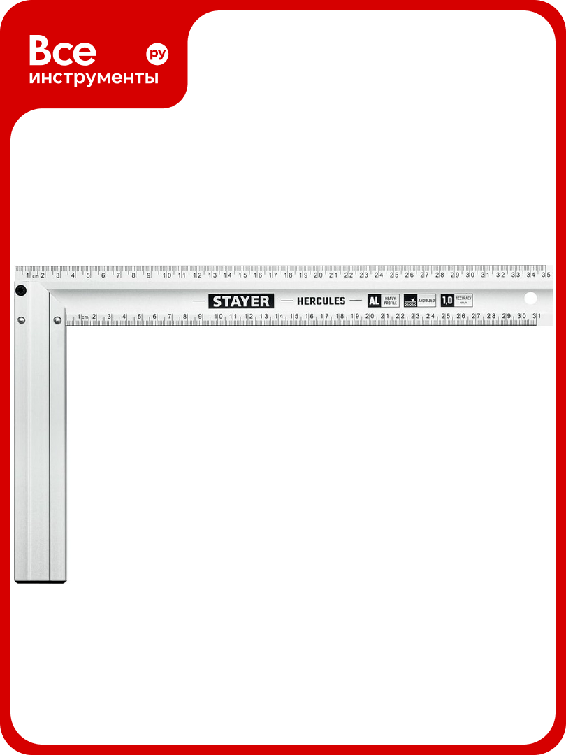 Жесткий столярный угольник STAYER Hercules 3432-35 для профессионального применения