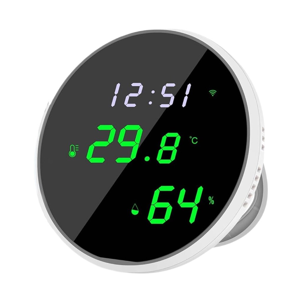 Датчик Температуры И Влажности Мониторинг В Режиме Реального Времени Беспроводной Внутренний Климатический Монитор со Светодиодной Подсветкой для Дома
