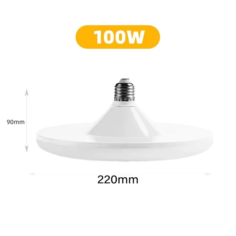 Светодиодная лампа E27 круглая 220В E27 UFO 100W 220V