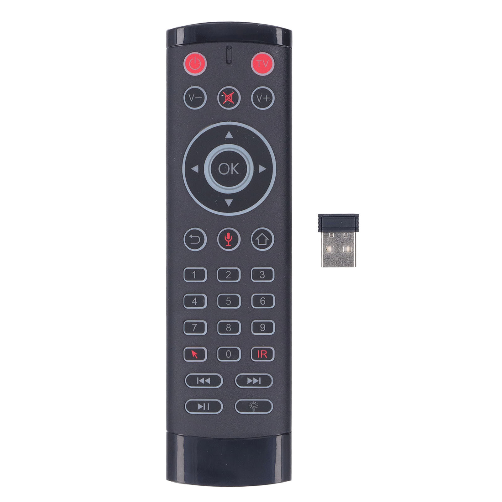 2,4 ГГц Smart TV Remote с USB-портом, инфракрасным обучением, совместимостью с телеприставками, телевизорами, поддержкой управления 2,4G RF