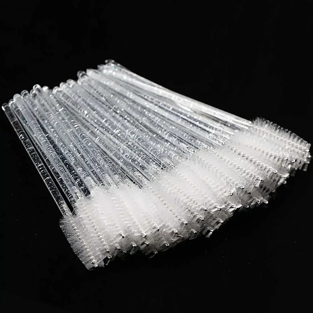 Одноразовые кисти для ресниц и бровей, C502-white, 50 шт.