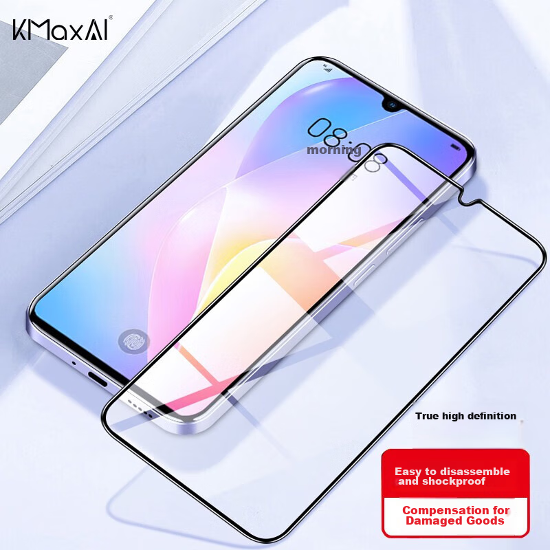 KMaxAI Стеклянный защитный экран для OPPO A2m/A97/A58/A57/A56/A55s/A35 - полное покрытие, устойчивость к царапинам и