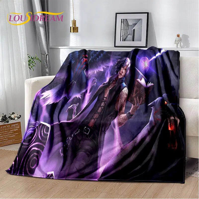 LOUSIDREAM 3D Devil May Cry Плюшевое одеяло, 180x230cm, Фиолетовый