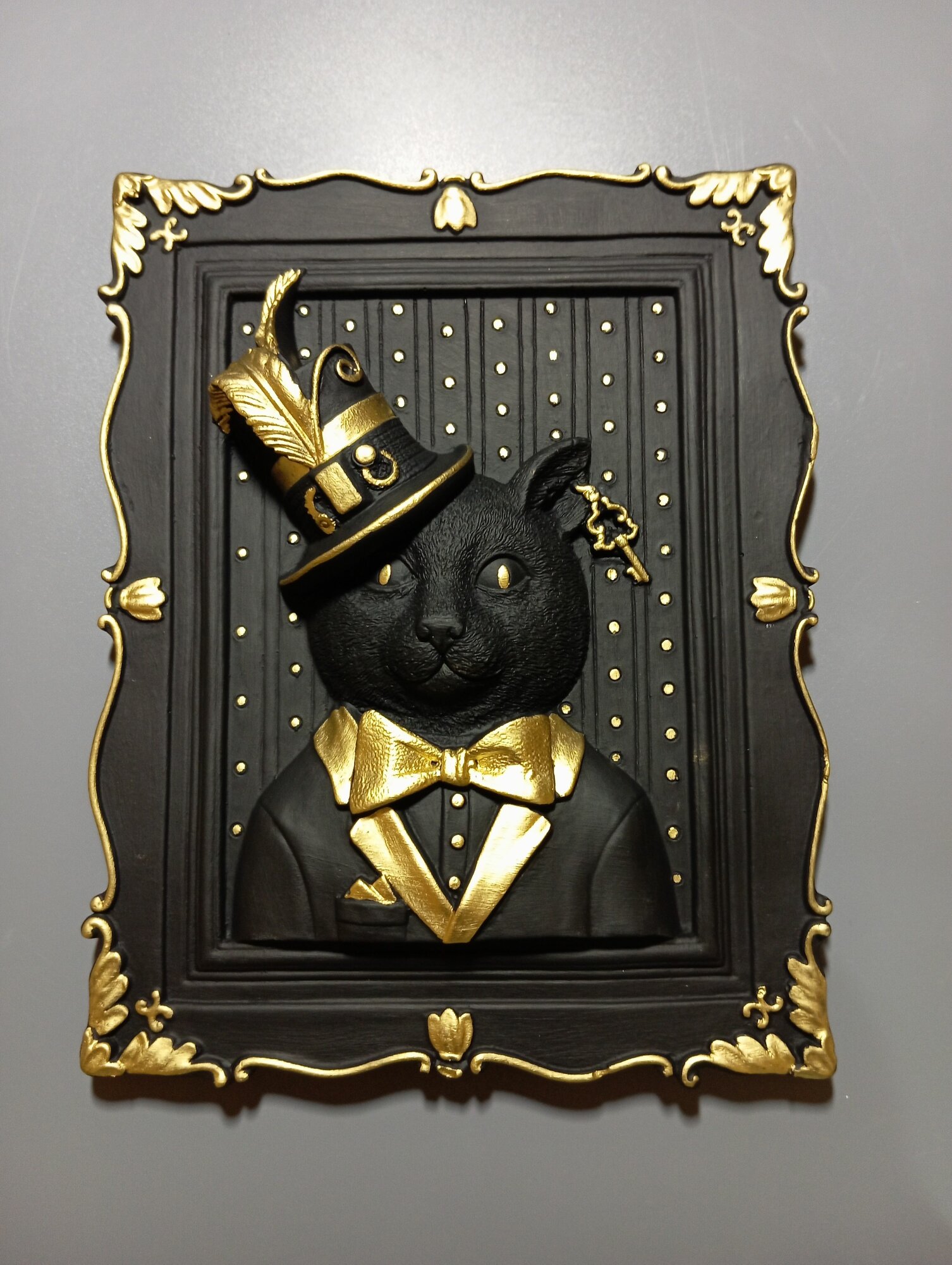 Барельеф настенный Кот