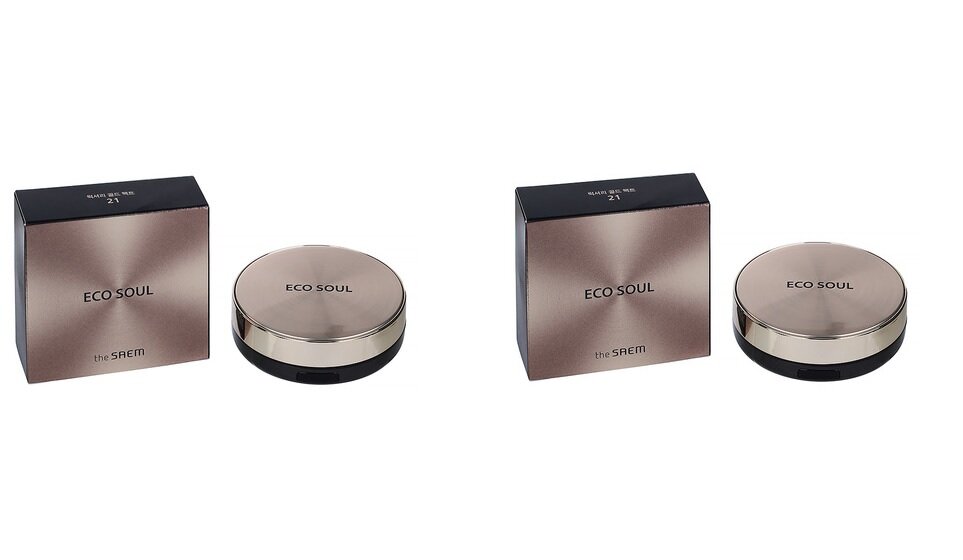 Пудра Sung bo Cleamy Eco Soul Luxury Gold Pact 21 Light Beige, компактная золотая 21 тон, 9 гр, 2 шт