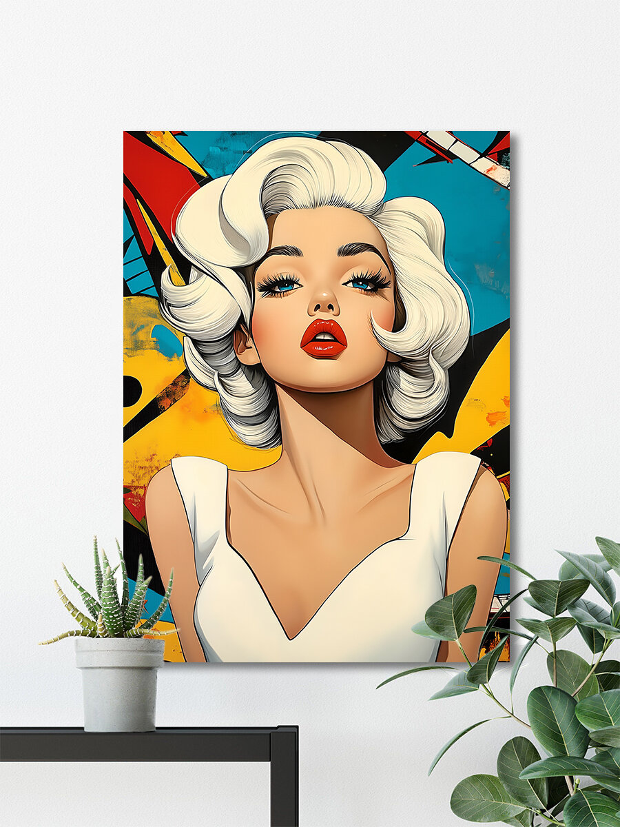 Картина вертикальная / на стену - Мерлин Монро, картина 20*30 см.