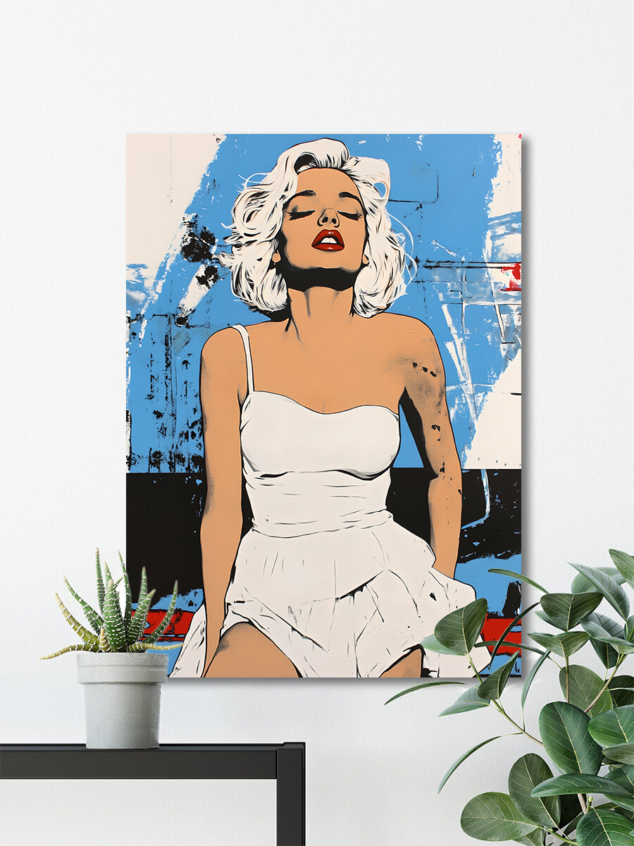 Картина вертикальная / на стену - Мерлин Монро, картина 20*30 см.