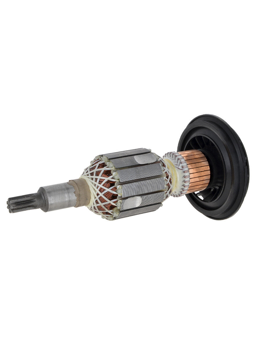 Ротор (Якорь) (L-208 мм, D-54 мм, 7 зубов, прямо) для молотка отбойного ИНТЕРСКОЛ M-20/1500ЭВ (s/n 441.****)