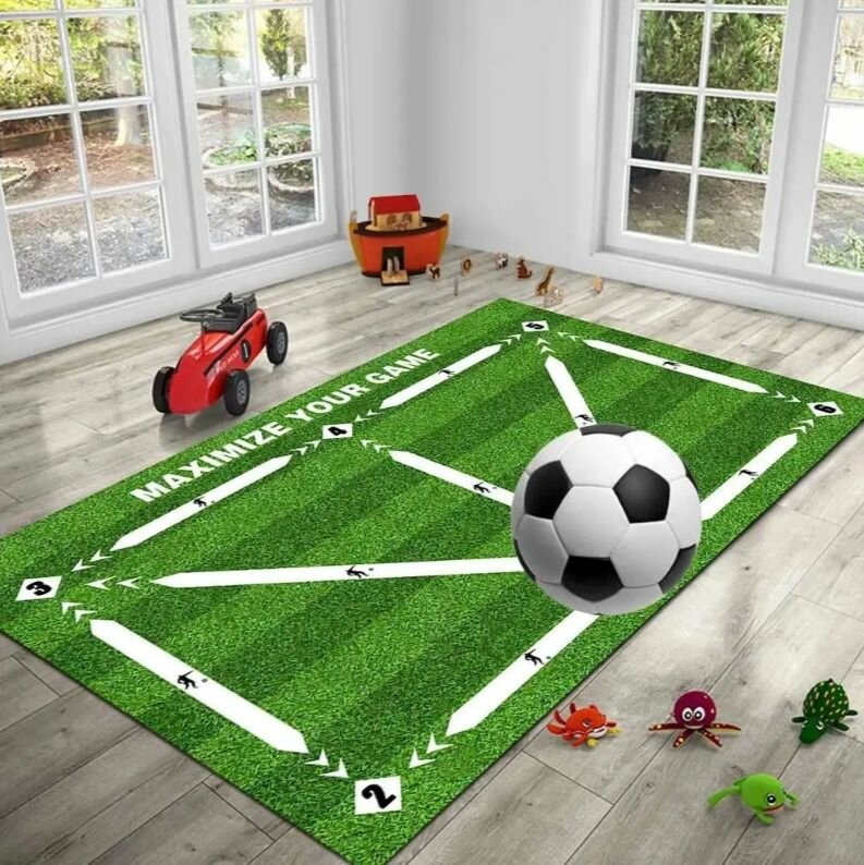 Тренировочный коврик для футбола , футбольный тренажер ZEVS размер 90х60