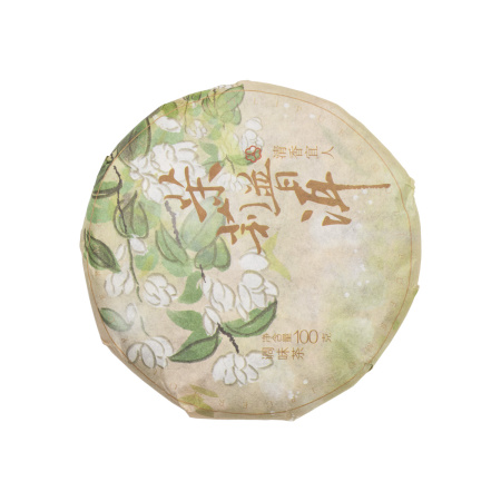 Китайский элитный чай Шу Пуэр Бин Ча с жасмином 92-100 г