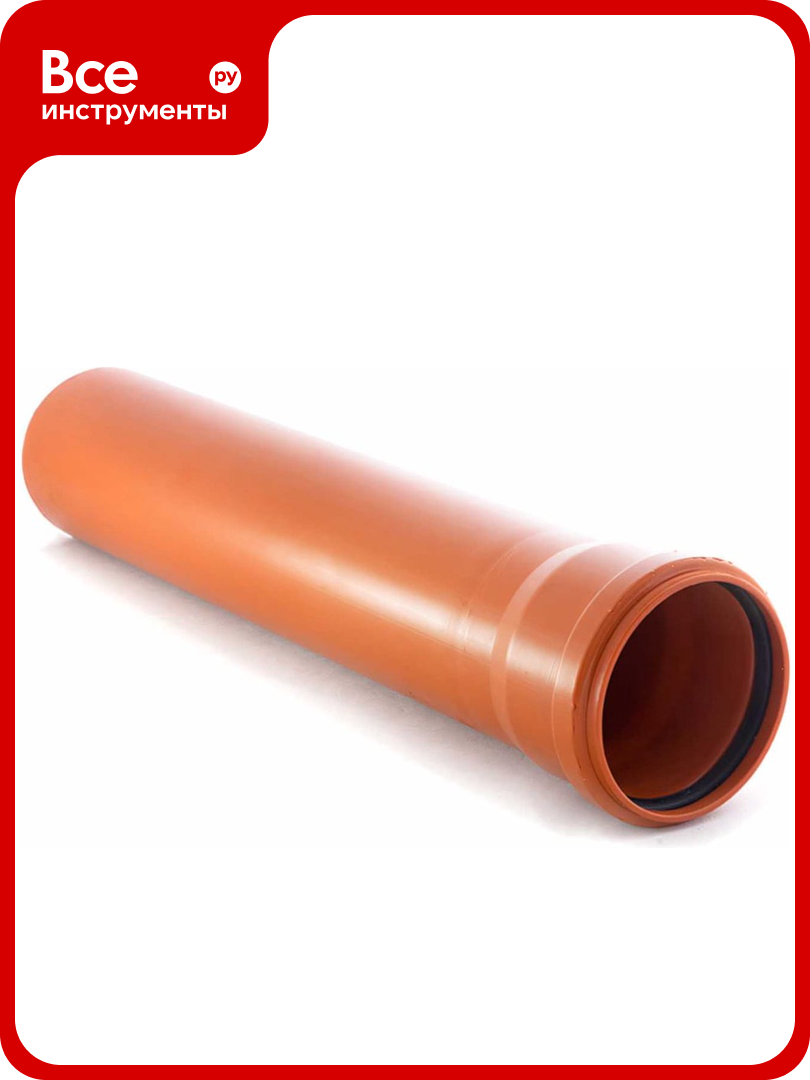 Гладкая труба RTP ПП, класс жесткости SN 4, Д 110 мм, S=3,4 мм, L 4000 мм 11213