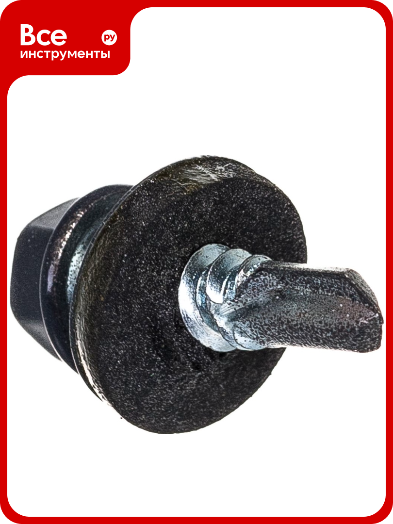 Кровельный саморез крепежная техника серый графит RAL 7024, 5.5х19 мм, 300 шт 420374 БК