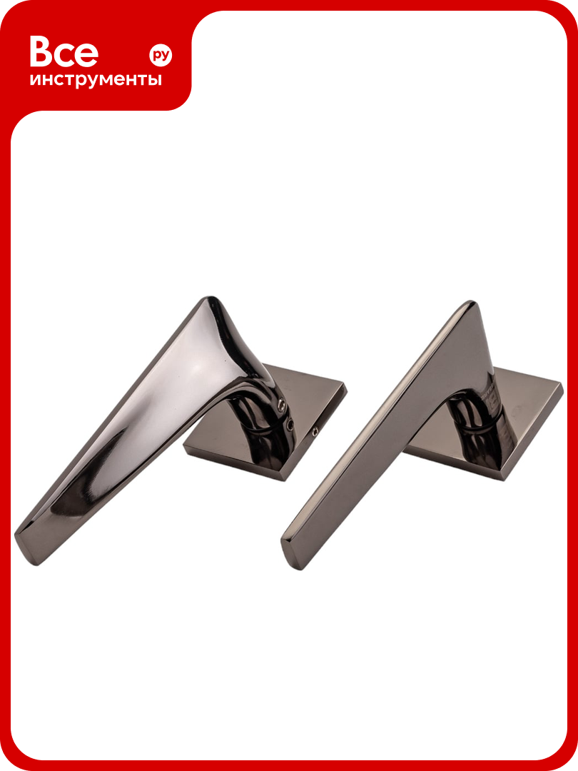 Дверные ручки на тонкой розетке BUSSARE BRAVO A-45-40 B.NICKEL