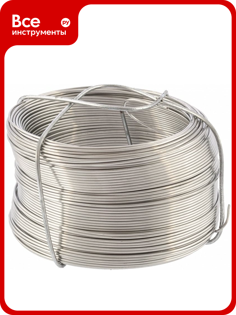 Проволока из нержавеющей стали СИБРТЕХ 0,9мм длина 50м 47762