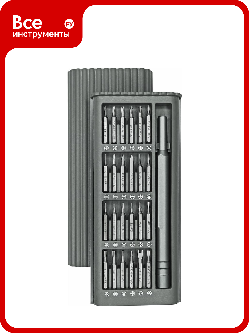 Набор прецизионных отверток vertextools 24 предмета 0033-24