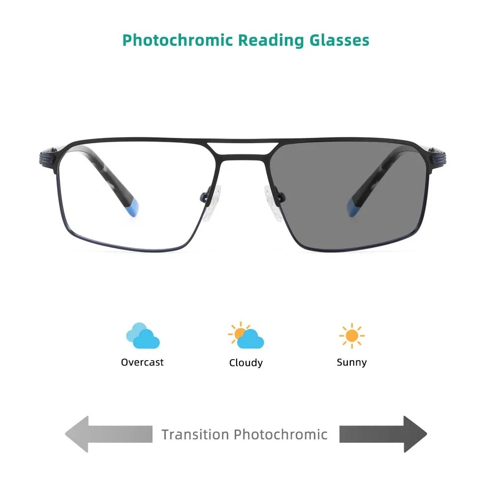 Фотохромные очки YINSQER для чтения C2 blue, +200