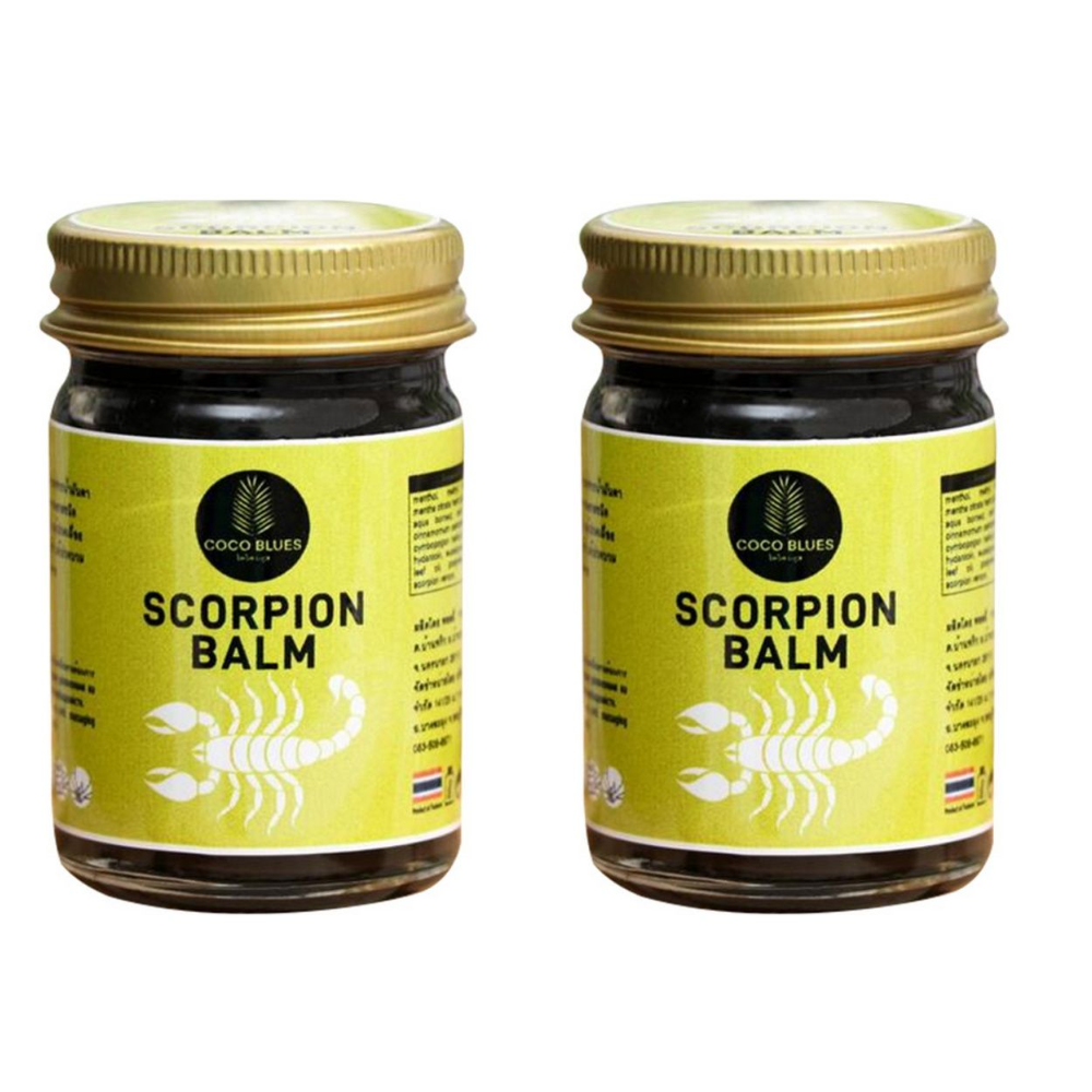 Тайский Бальзам Скорпион Coco Blues Scorpion Balm Original, 50 гр, 2 шт.