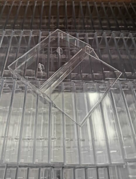 Комплект для хранения аудиокассет , пластик, прозрачный, 20 шт，высота 1,7 см