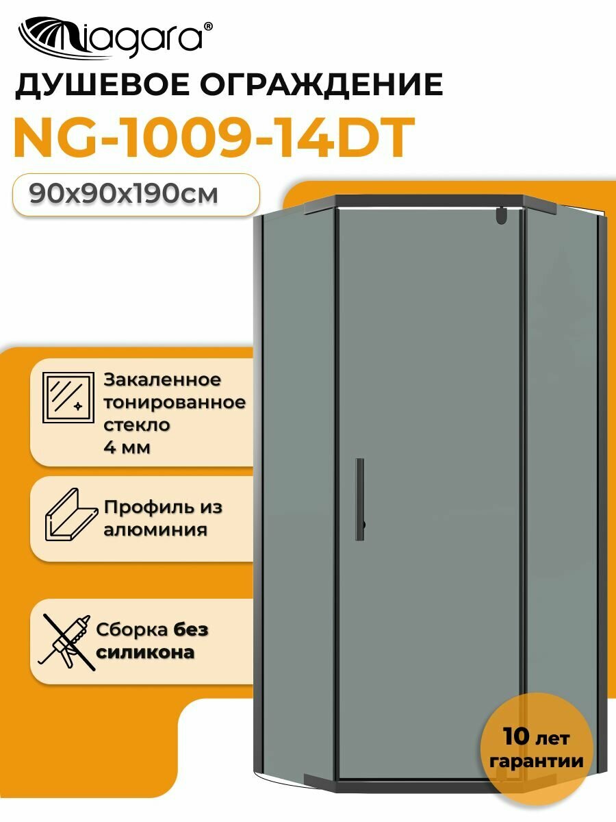 Душевое ограждение Niagara Eco NG-1009-14DT (87,5х87,5x190 см)