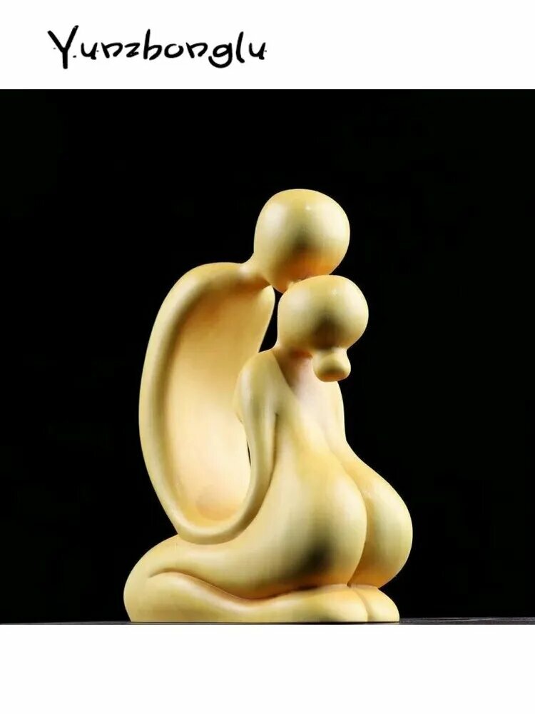 Yunzhonglu Пара, символ любви, Натуральная древесина, Самшит, Резьба по дереву