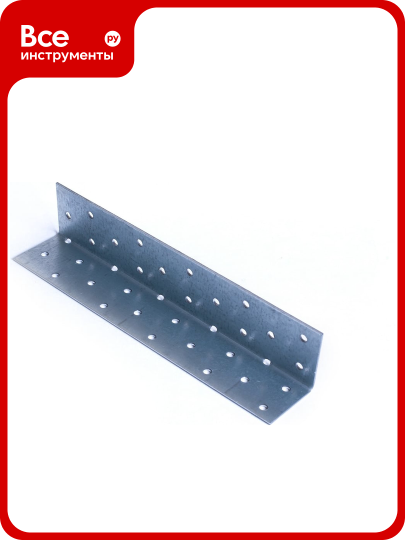 Крепежный равносторонний уголок BILTI 40x40x200, 50 шт. Б-КУР-40*40*200-Х553