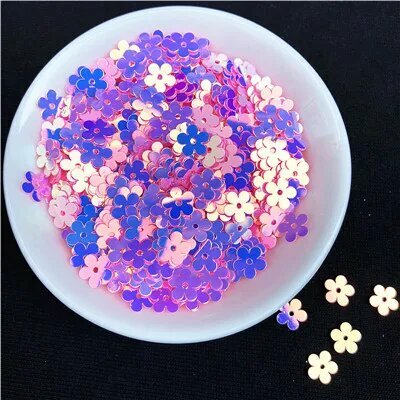 Блестки ПВХ isequins цветы 7 мм Розовый, JG Pink