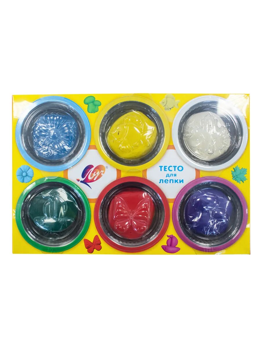 Тесто для лепки 6 цветов
