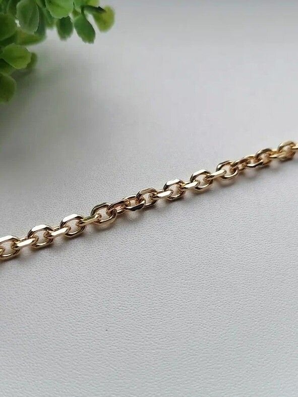 Цепь для рукоделия Якорная мм. 0.5 м. Латунь, позолота. Корейская фурнитура для бижутерии, украшений