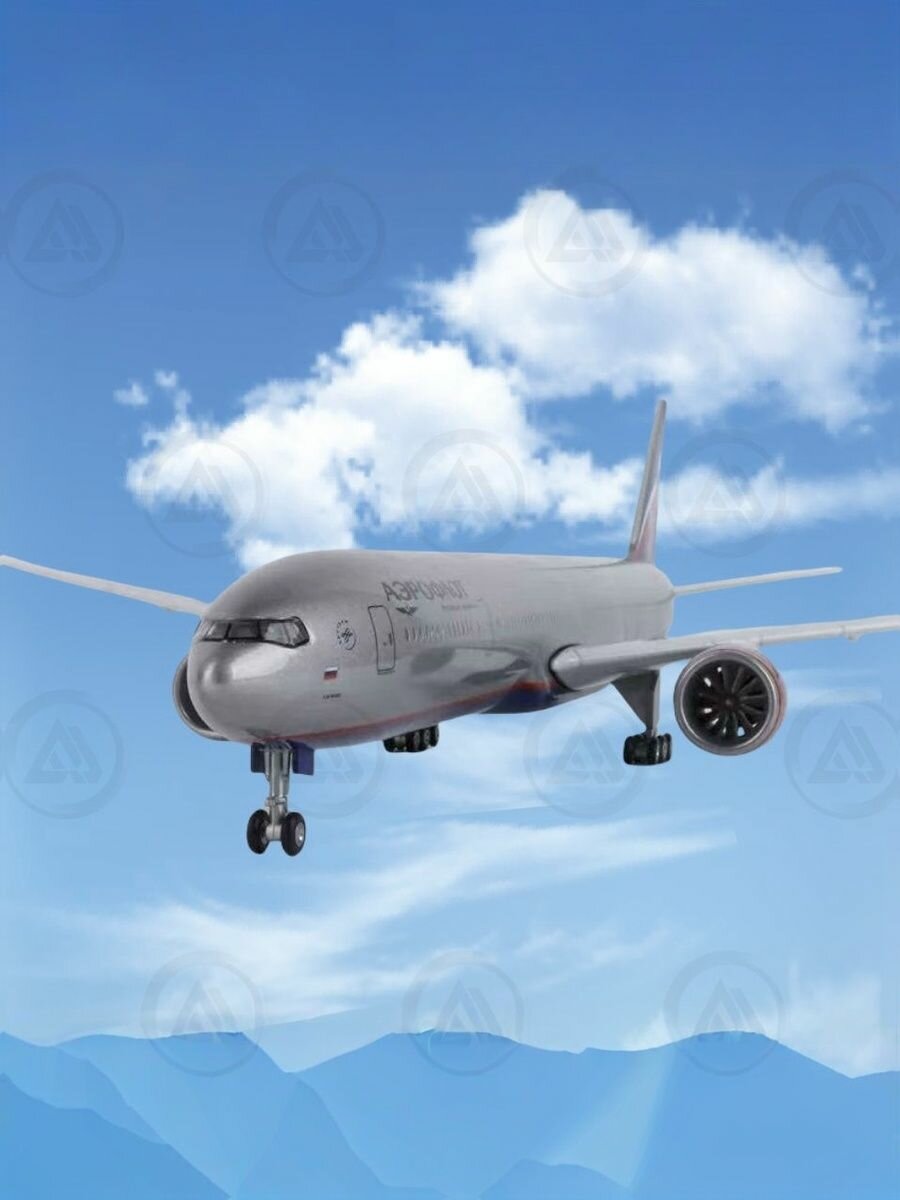 TOP TOY 47 см модель самолета с шасси, Boeing 777-300ER Аэрофлот коллекционные модель с демонстрационным стендом