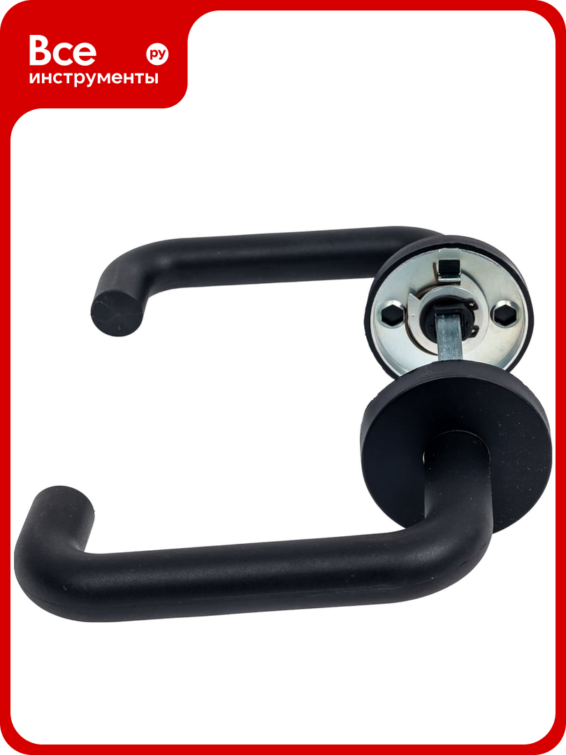 Дверная ручка для противопожарной двери PALIDORE D44-0219 П/П-U123/8х8х120 мм (черная) с накладкой на цилиндр 98761436