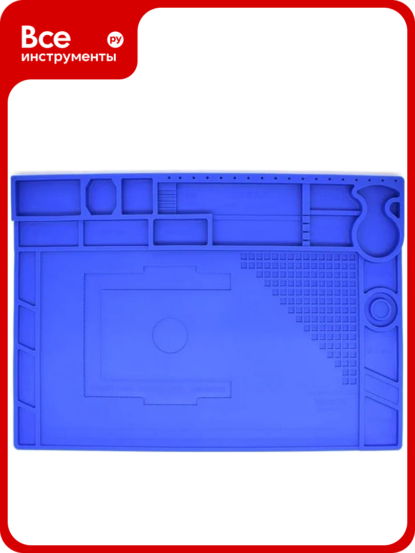 Коврик для пайки 440x310x15 мм термостойкий антистатический W.E.P М7753598, пайки