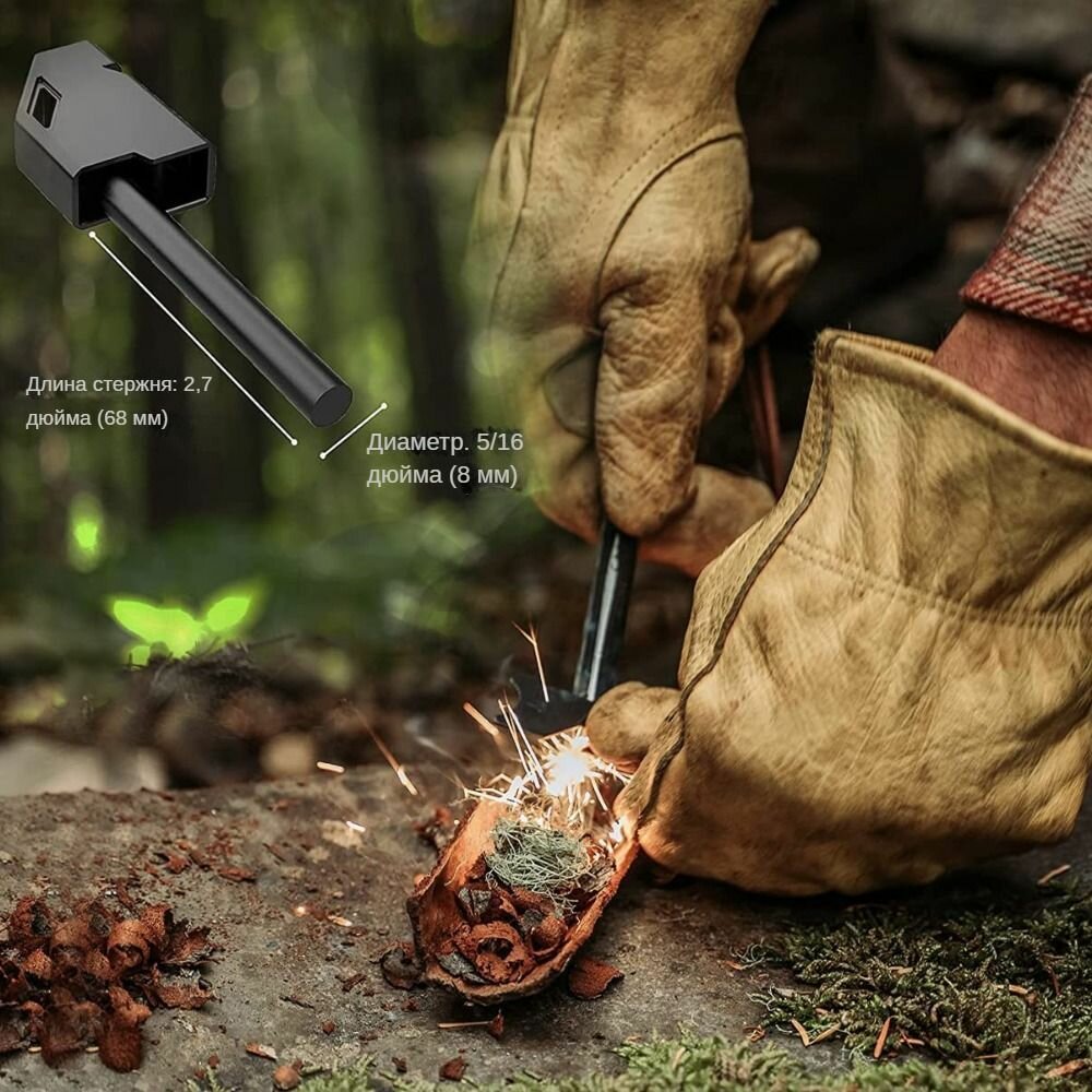 Набор для выживания с магниевым стартером, компасом и свистком — надежный помощник для туристов и путешественников