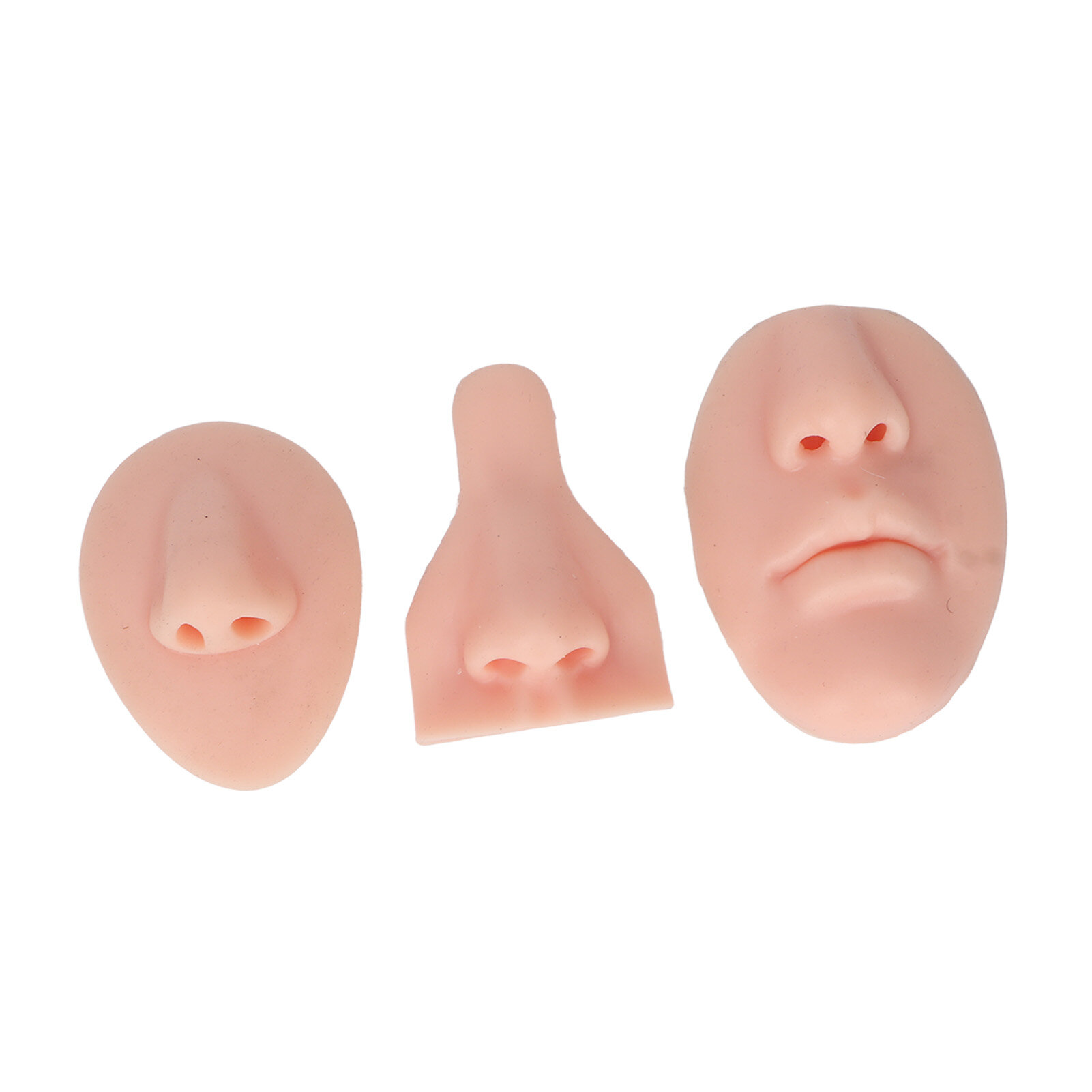 Набор силиконовых моделей носа, имитация 3D, мягкая тренировочная модель носа для швов носа, обучающие упражнения, светлый цвет кожи