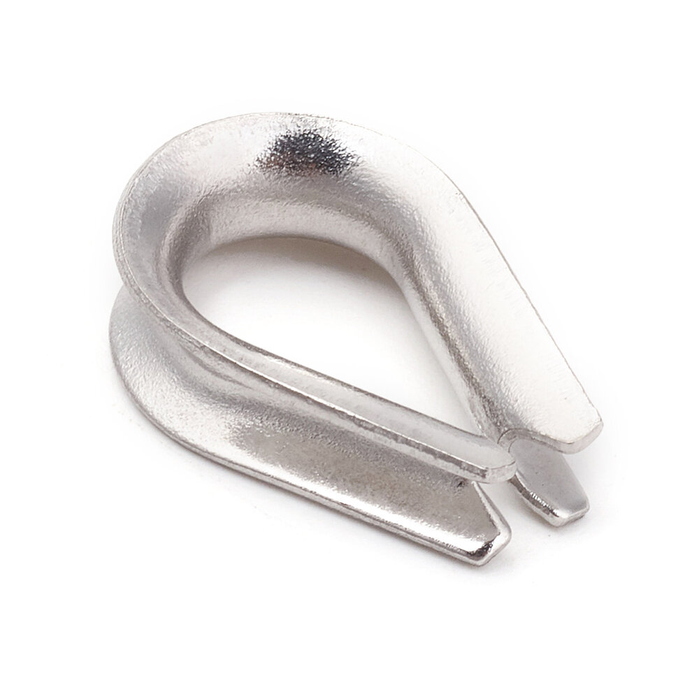 Концевики, 20х13х5мм (внутренний размер 3мм), защитные скобы, базовый материал - нержавеющая сталь, без покрытия, 5 пар