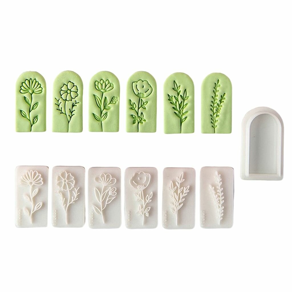 Формы для полимерной глины "Цветы", - Набор 2