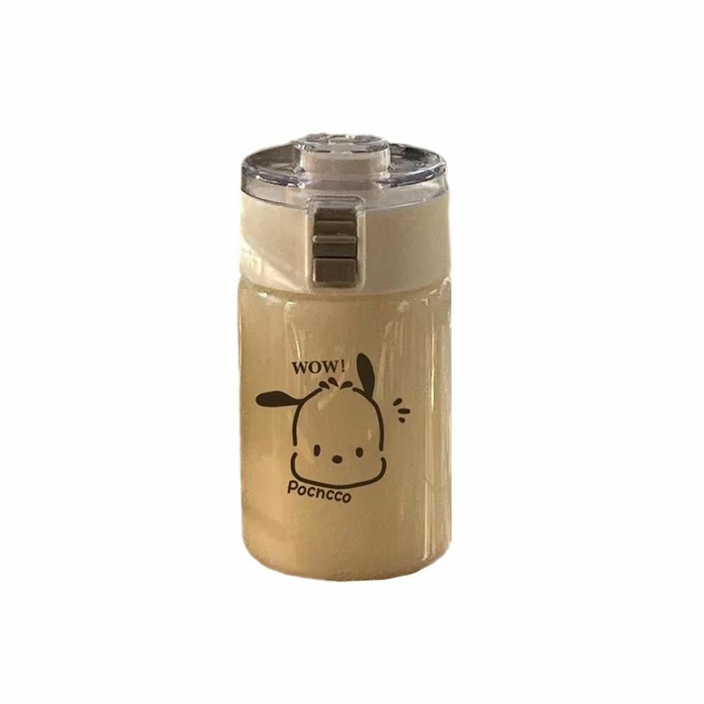 350/550 мл Прозрачная бутылка для воды, Бутылка для воды, Sanrio Anime, Kawaii, студенческий стаканчик с трубочкой, детский подарок