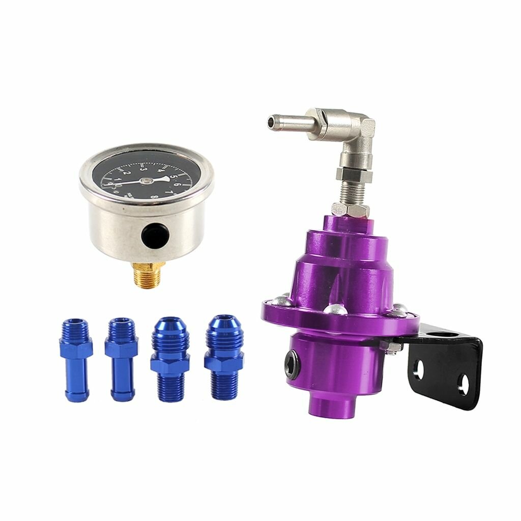 Автозапчасти, (1 комплект) регулируемый регулятор давления топлива, усилитель подачи топлива из алюминиевого сплава-фиолетовый