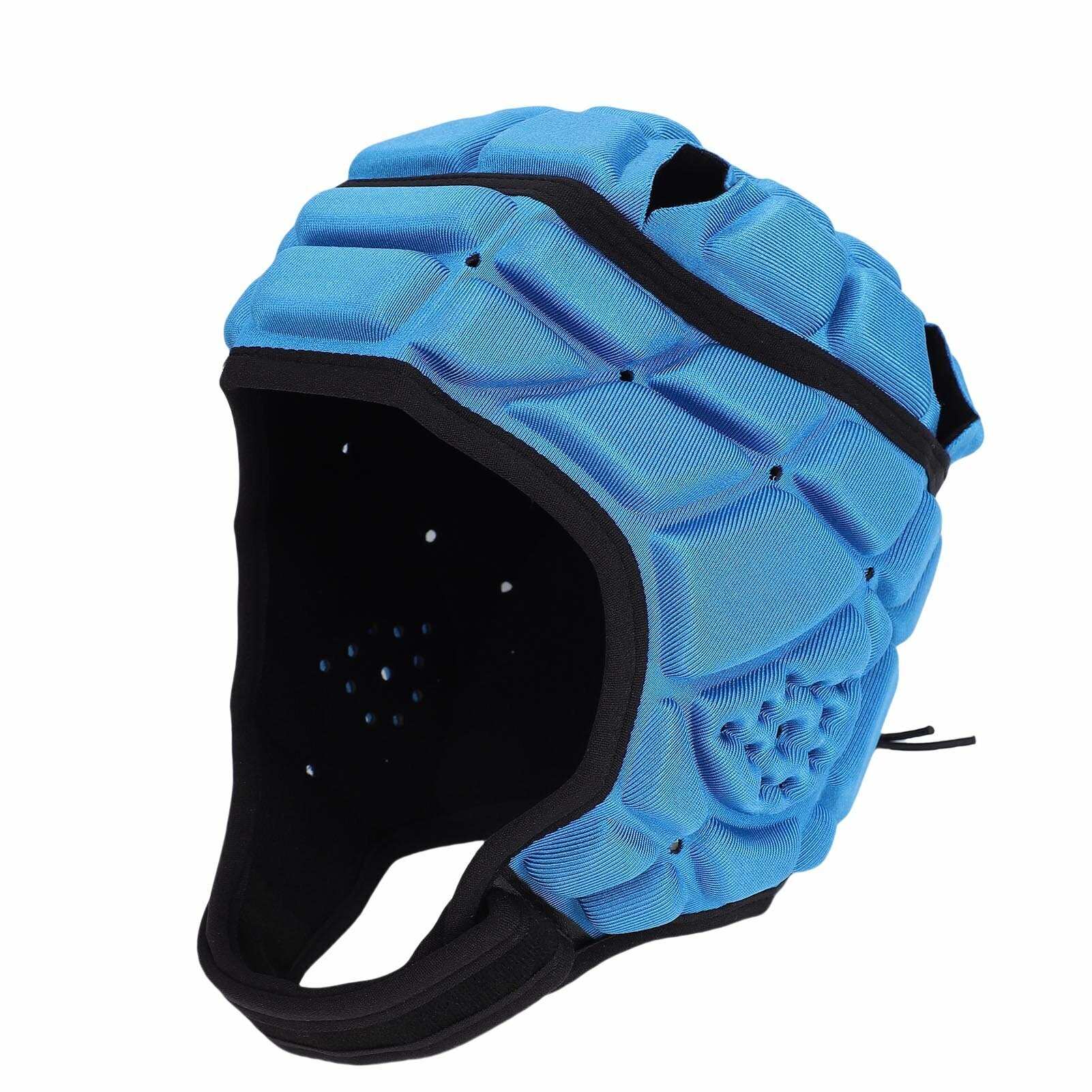 Мягкий защитный шлем для регби для детей, регулируемый, из ЭВА-губки, для американского футбола, синий, размер M.
