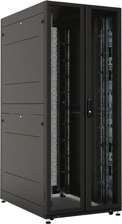 Шкаф серверный ЦМО (ШТК-СП-42.8.12-88АА-9005) напольный 42U 800x1200мм пер. дв. перфор.2ств. 2 бок. пан